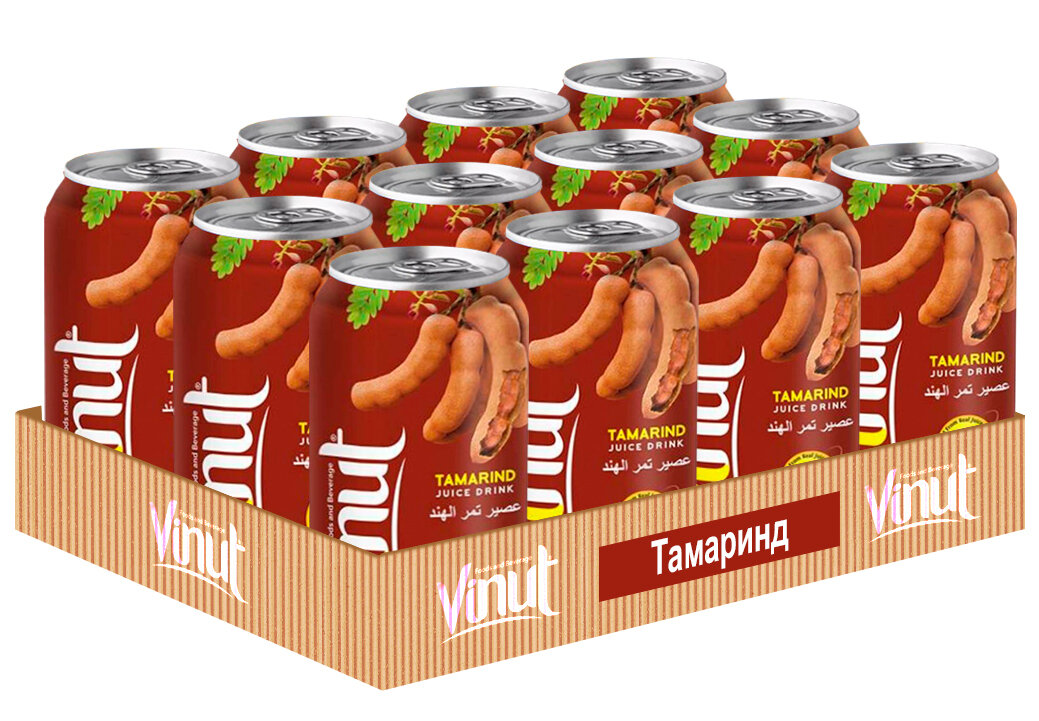 Vinut Тамаринд 0,33л./12шт. Vinut Напиток сокосодержащий с кокосовым желе Вьетнам