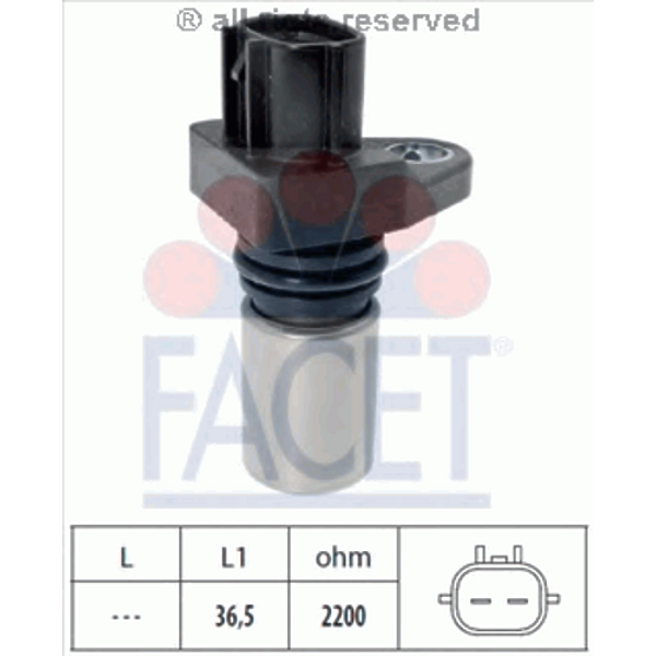 FACET 9.0417 (13627799452 / 1931178060 / 237318H800) датчик положения коленвала\ Nissan (Ниссан) primera, Opel (Опель)