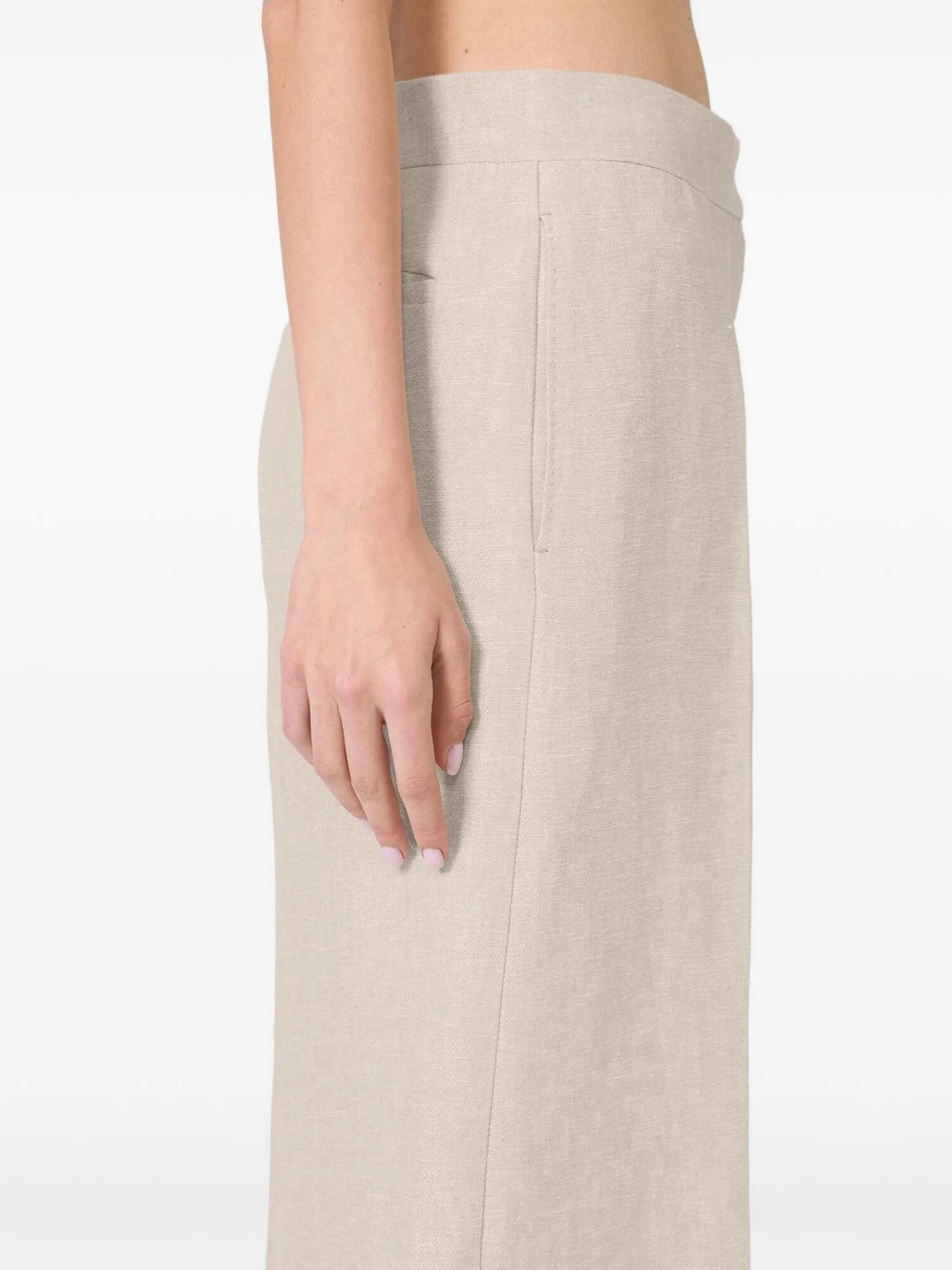 Брюки палаццо Max Mara Palazzo linen trousers, размер 42 — фото 1