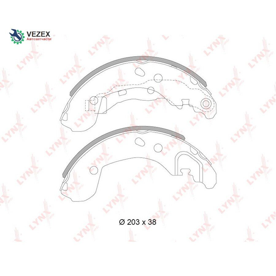 LYNXAUTO BS-5717 Колодки тормозные задние подходит для NISSAN Micra(K12) 1.0-1.6 03-10 / Note(E11) 1.4-1.6 06, RENAULT Clio III 1.2-2.0 05 / Modus 1.2-1.6 04 BS-5717