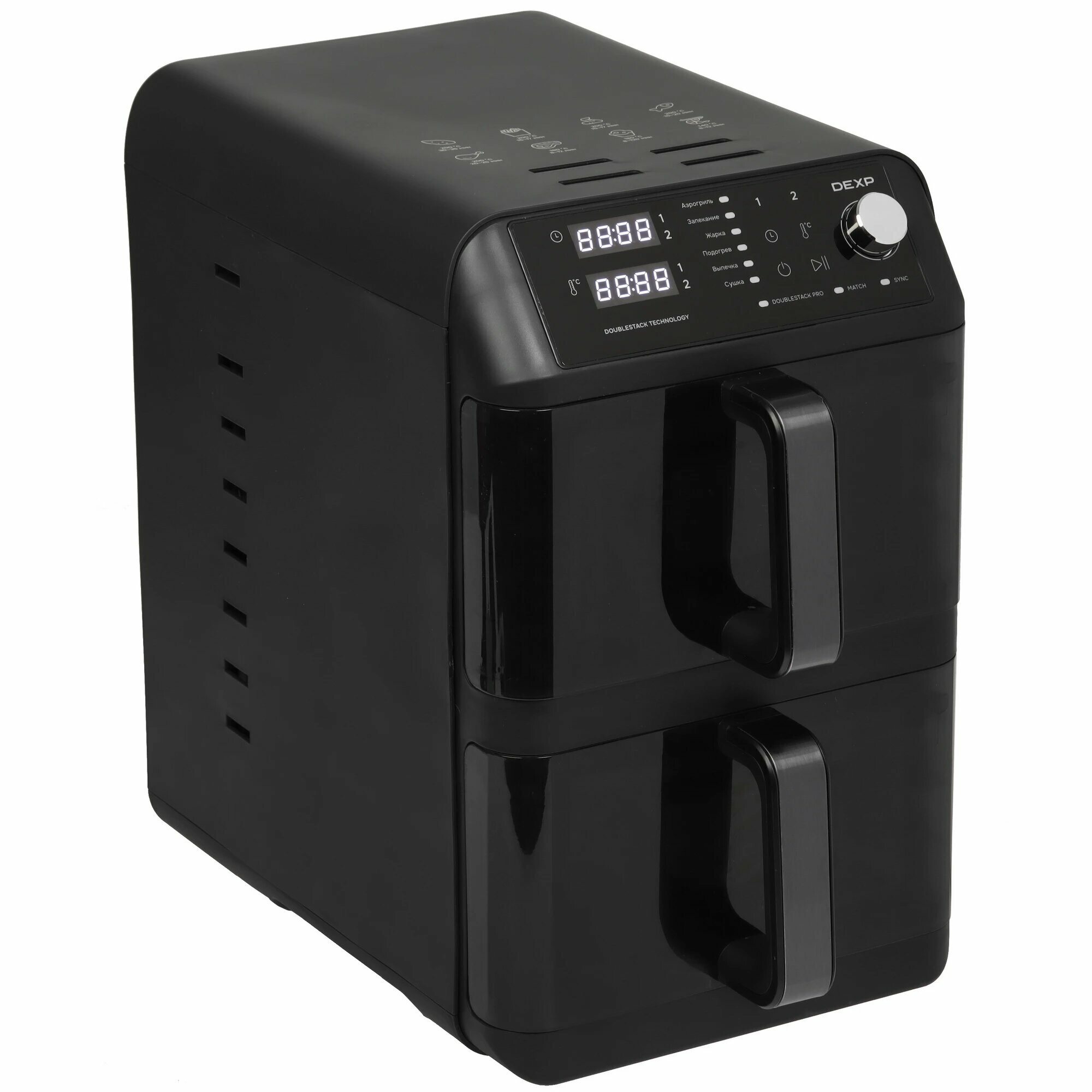 Аэрогриль DEXP Double Stack DAF-2410, мощность 2400 Вт, объём 11 л
