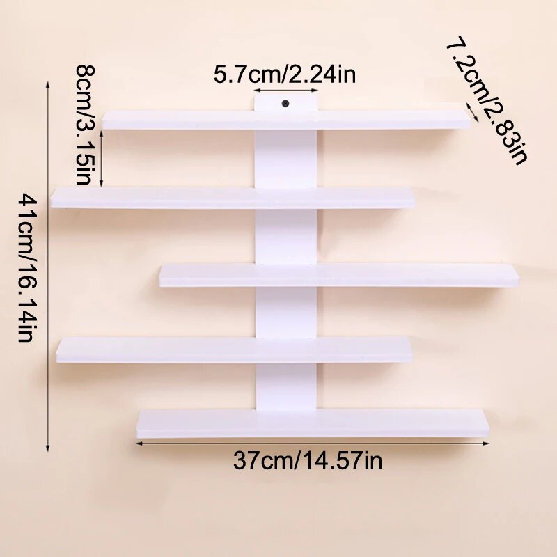Настенная полка белая 41x37x8 см