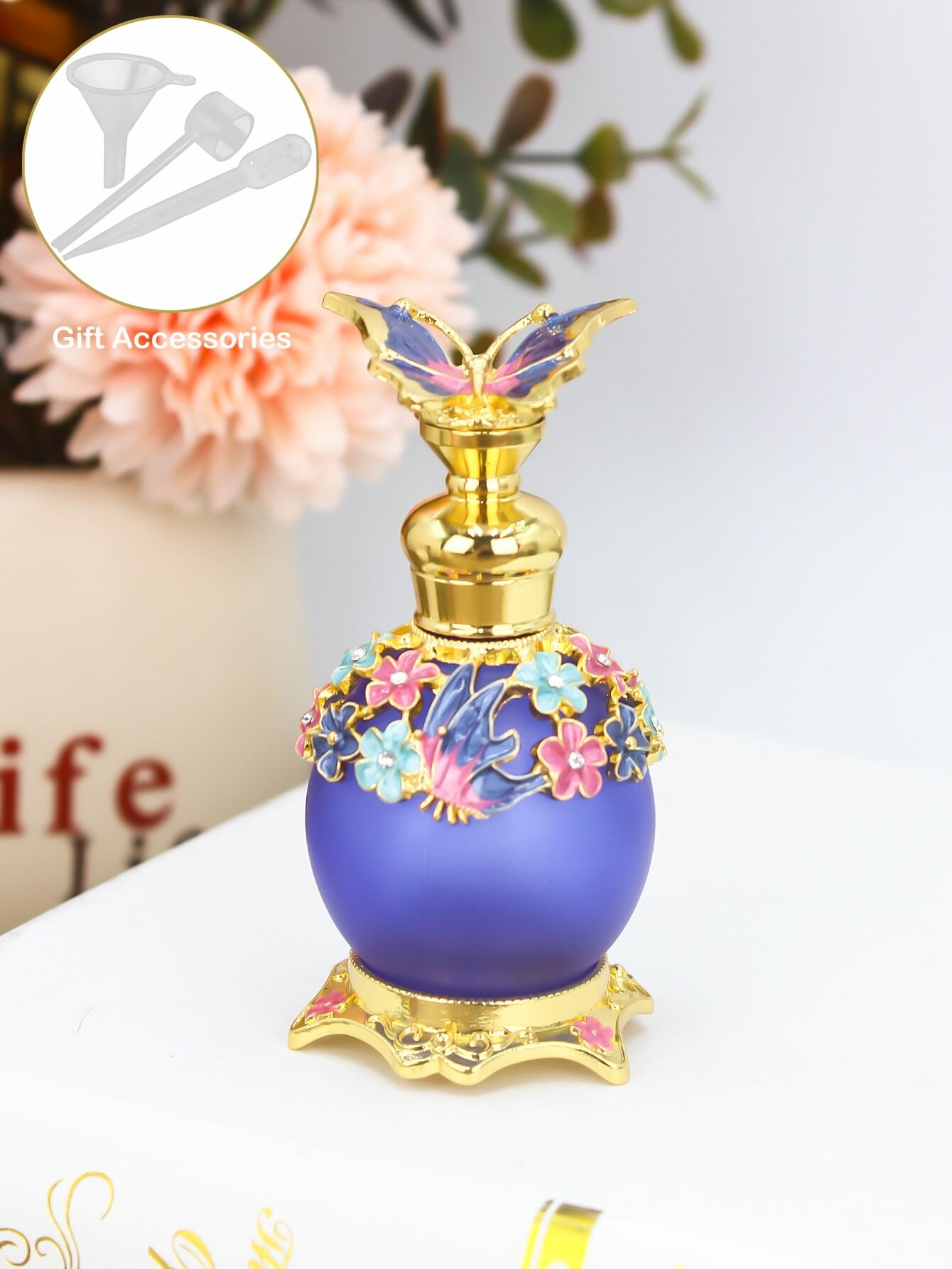 15 мл Декоративный флакон для духов с рисунком в виде бабочки