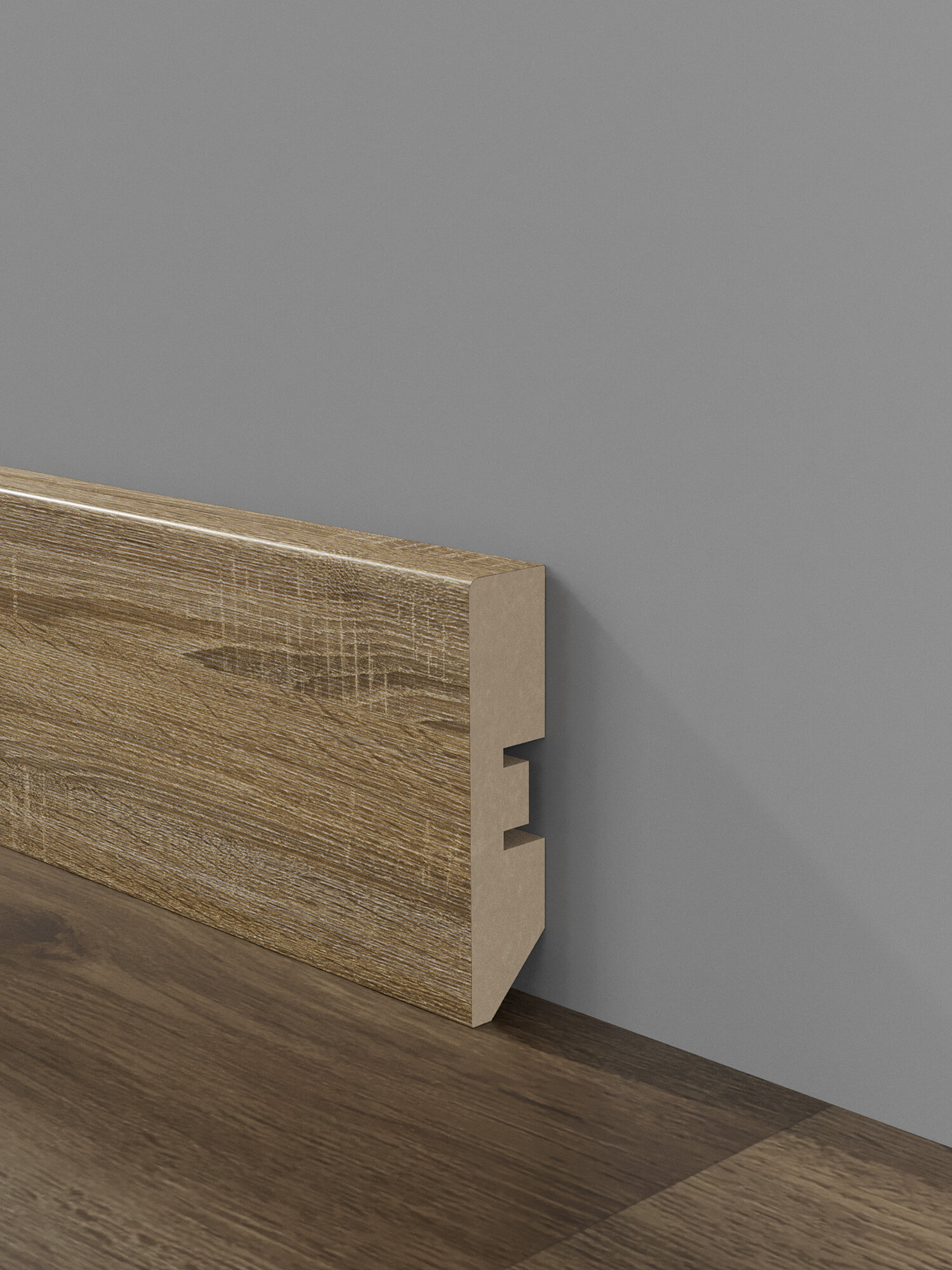 Плинтус №1 саваш 2070*70*16 мм ДУБ винтаж - 15 шт.