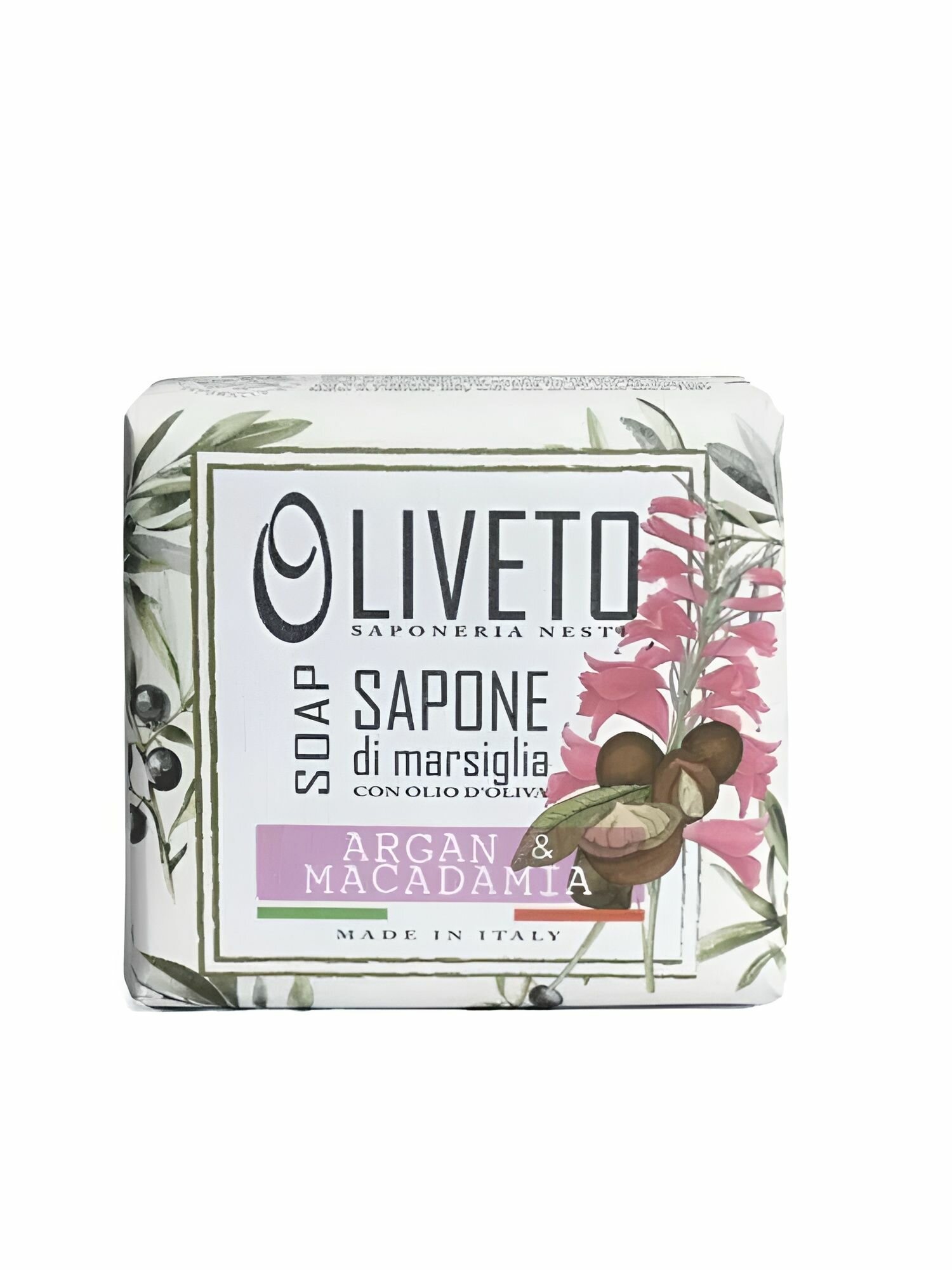 Nesti Dante, Oliveto Argan Macadamia, Мыло натуральное с аргановым маслом и макадамией, 200 г