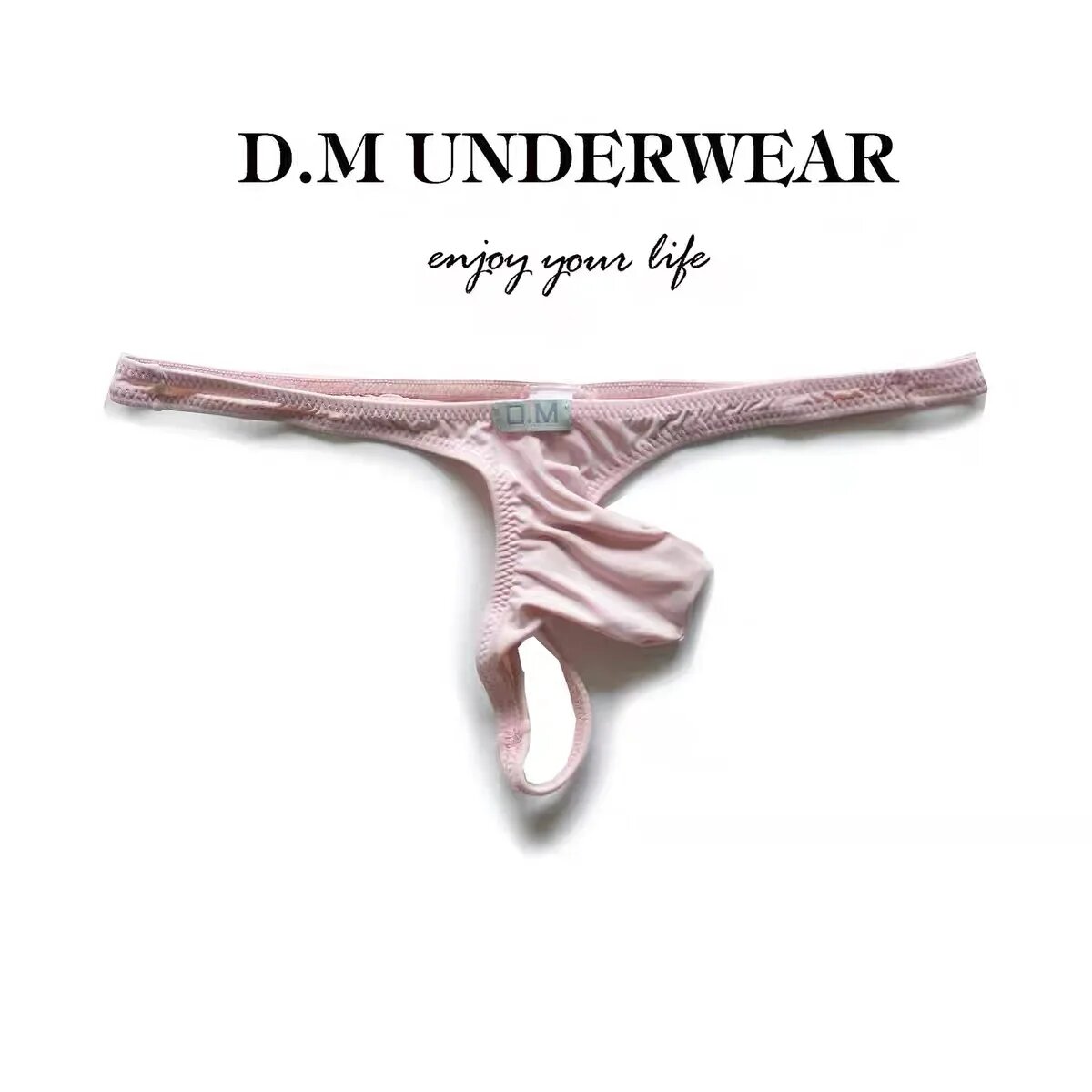 Розовые мужские стринги D.M. Underwear