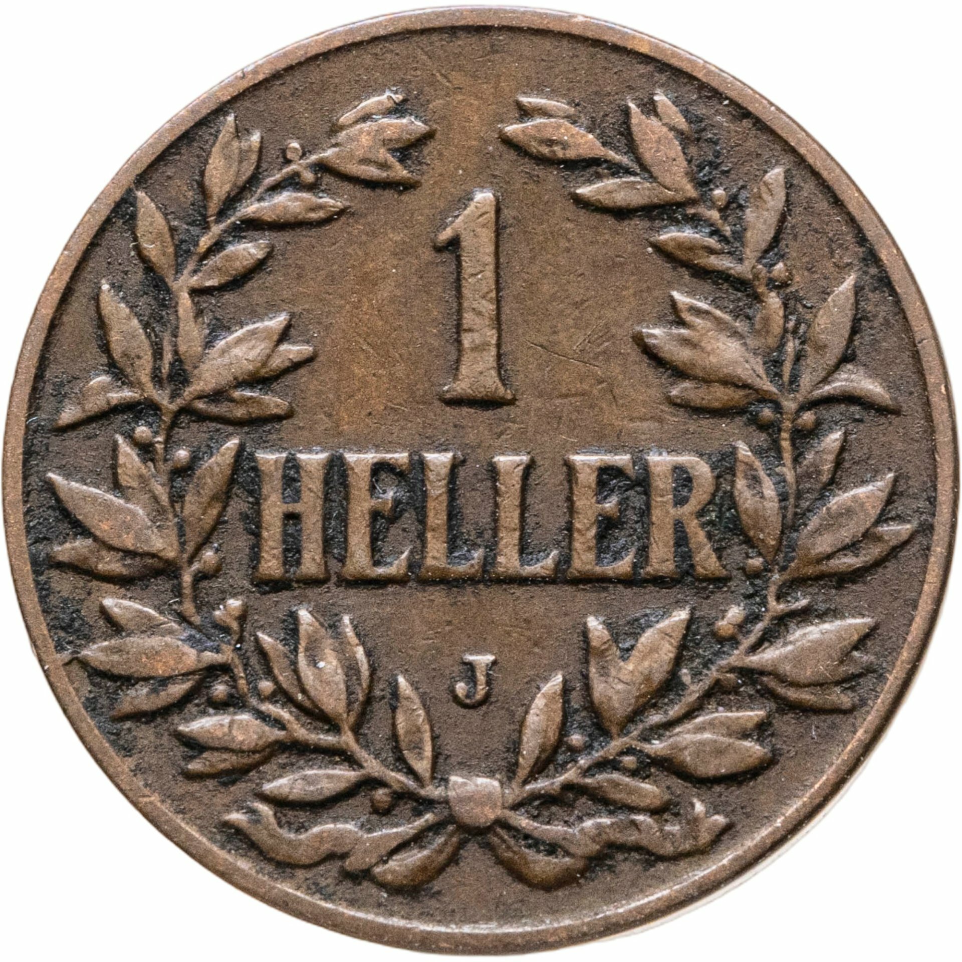 Германская Восточная Африка 1 геллер heller 1907 J, Бронза, в сохранности VF