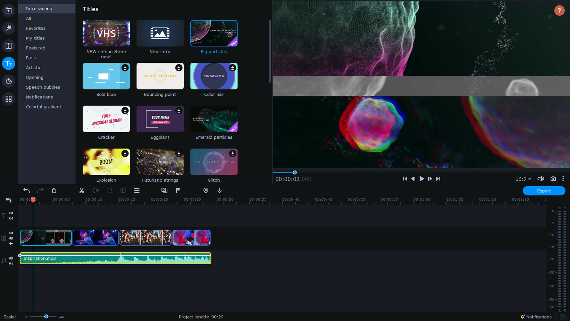 Movavi Video Editor 2023 - Universe of Particles Intro Pack DLC PC Steam Ключ