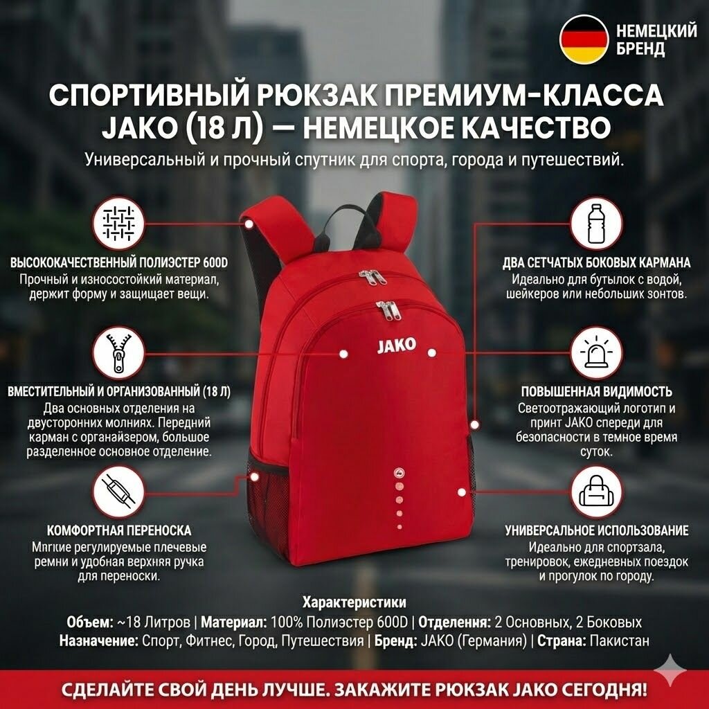 Рюкзак JAKO CLASSICO BACKPACK