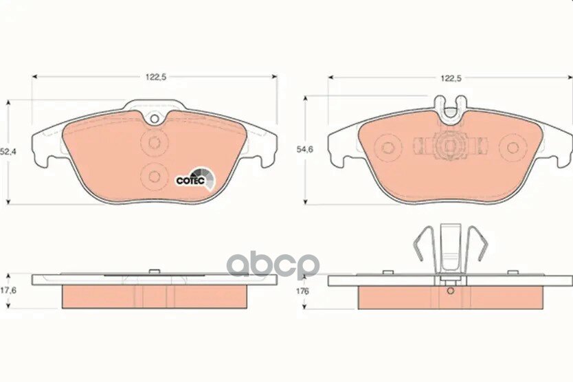 К-т дисков. тормоз. колодок TRW арт. GDB1738