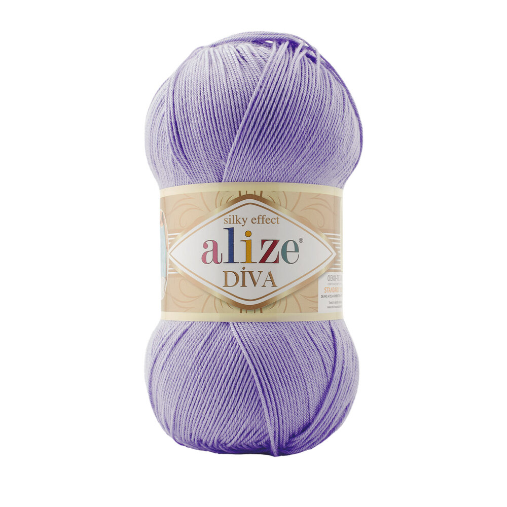 Пряжа для вязания Alize Diva 158 светло-сиреневый 100 гр/350 м 100% микрофибра