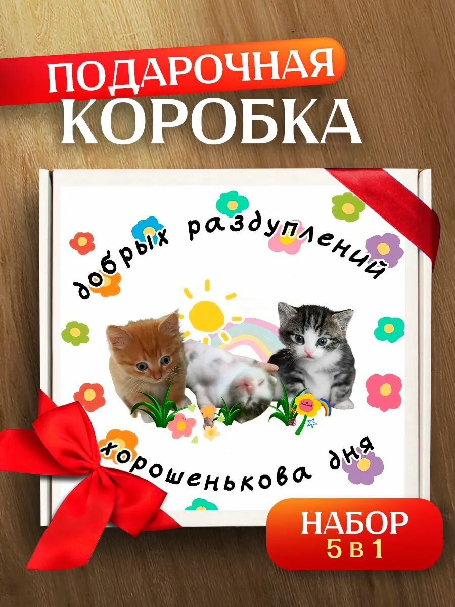 Коробка подарочная мем котики