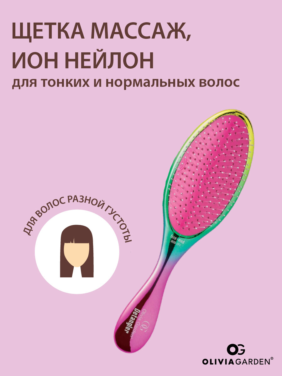 Olivia Garden Щетка массажная для тонких и нормальных волос, нейлон