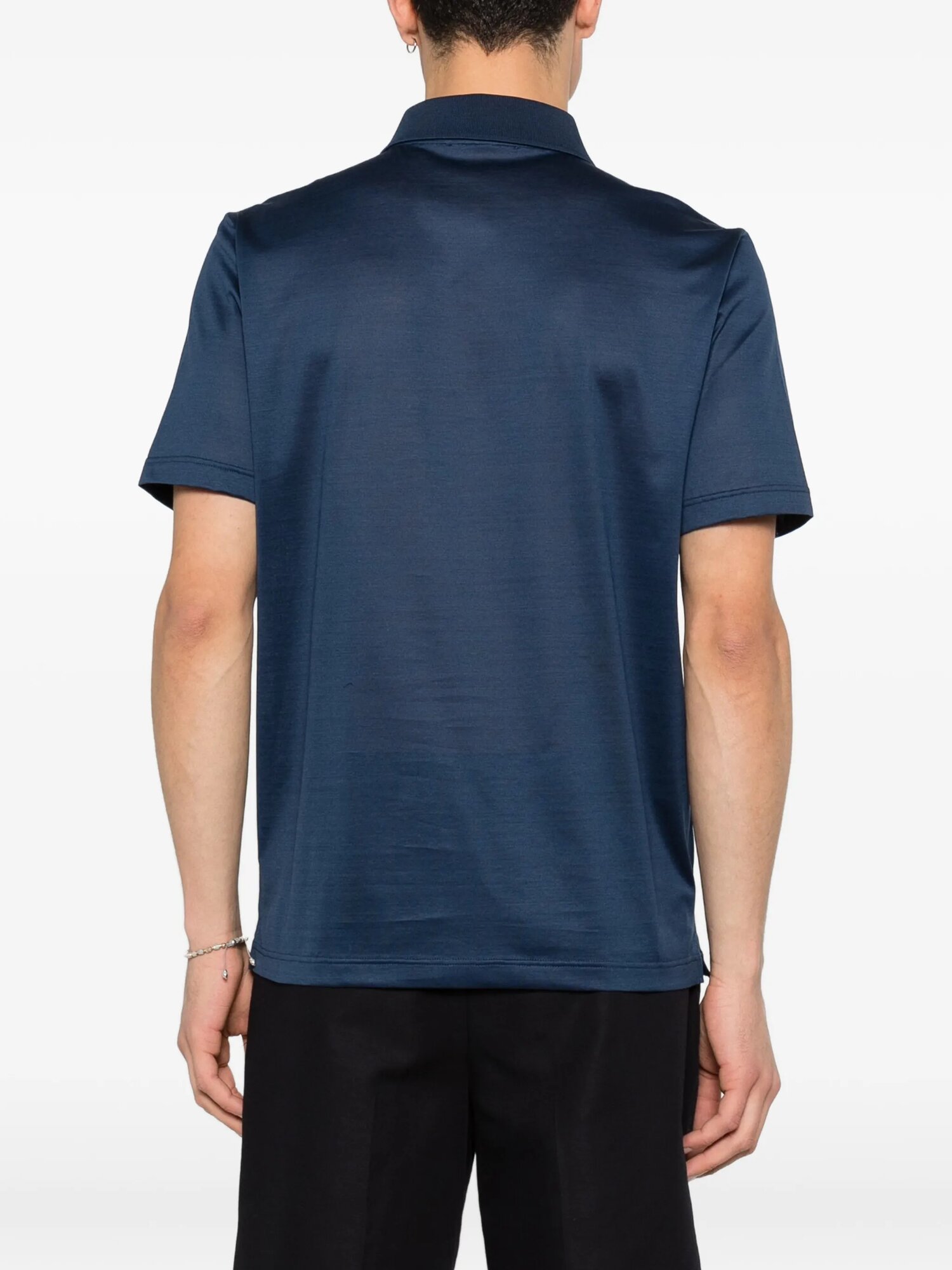 Рубашка Gran Sasso Half-zip polo shirt, размер 52, blue — фото 1