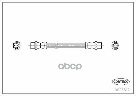 Шланг тормозной задн. Opel Astra G 98-05, Zafira 99-05 Corteco арт. 19026812