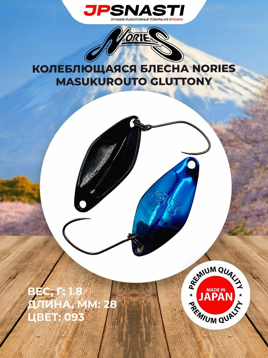Блесна на форель Nories Masukurouto Gluttony, 1.8 г, 093, 1 шт.