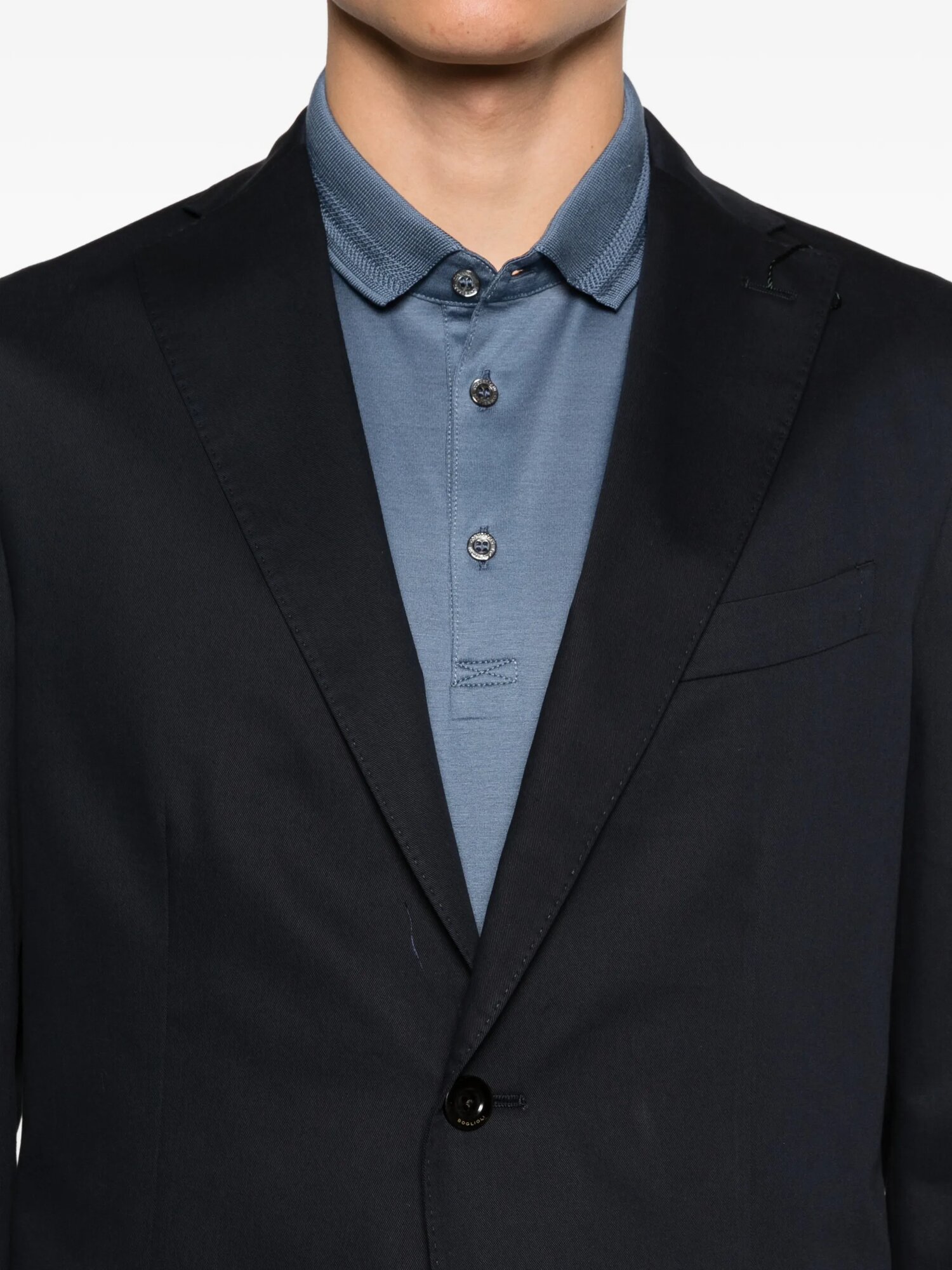 Куртка Boglioli Notched-lapel blazer, размер 54, blue — фото 1