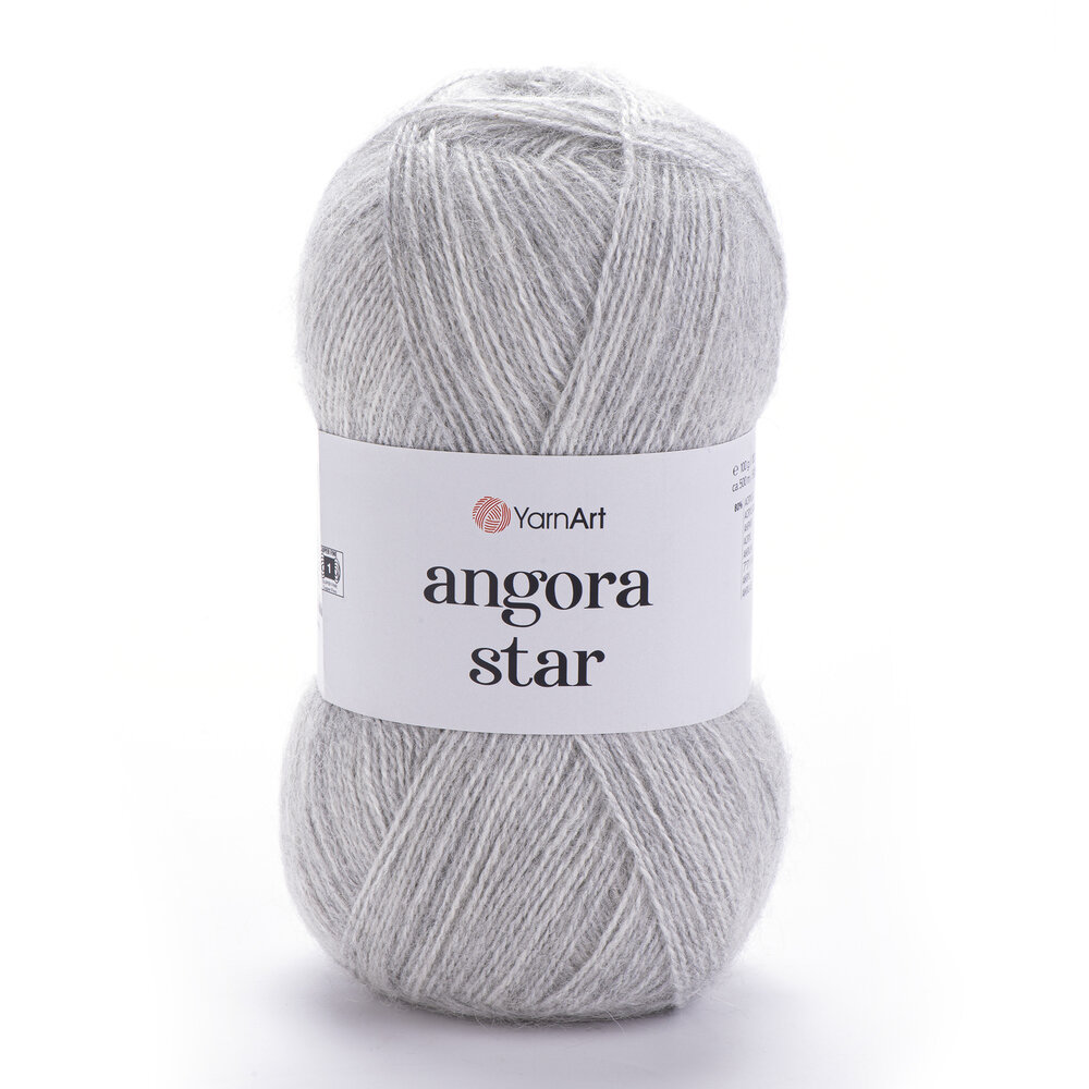 Пряжа для вязания YarnArt Angora Star 282 светло-серый 100 гр/500 м 20% тонкая шерсть, 80% акрил