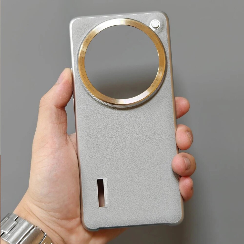 Кожаный чехол Light Gray для Xiaomi 15 Ultra
