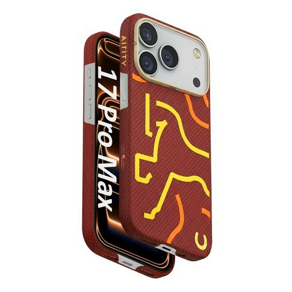 Чехол Airity Horse Aramid Fiber Case для iPhone 17 Pro Max (Red)