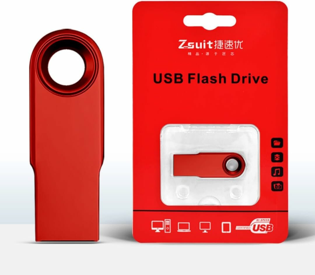 Большая емкость, высокоскоростная USB флешка для гравировки, бизнес-автомобиль, USB флеш-накопитель (Красный, 32 ГБ)