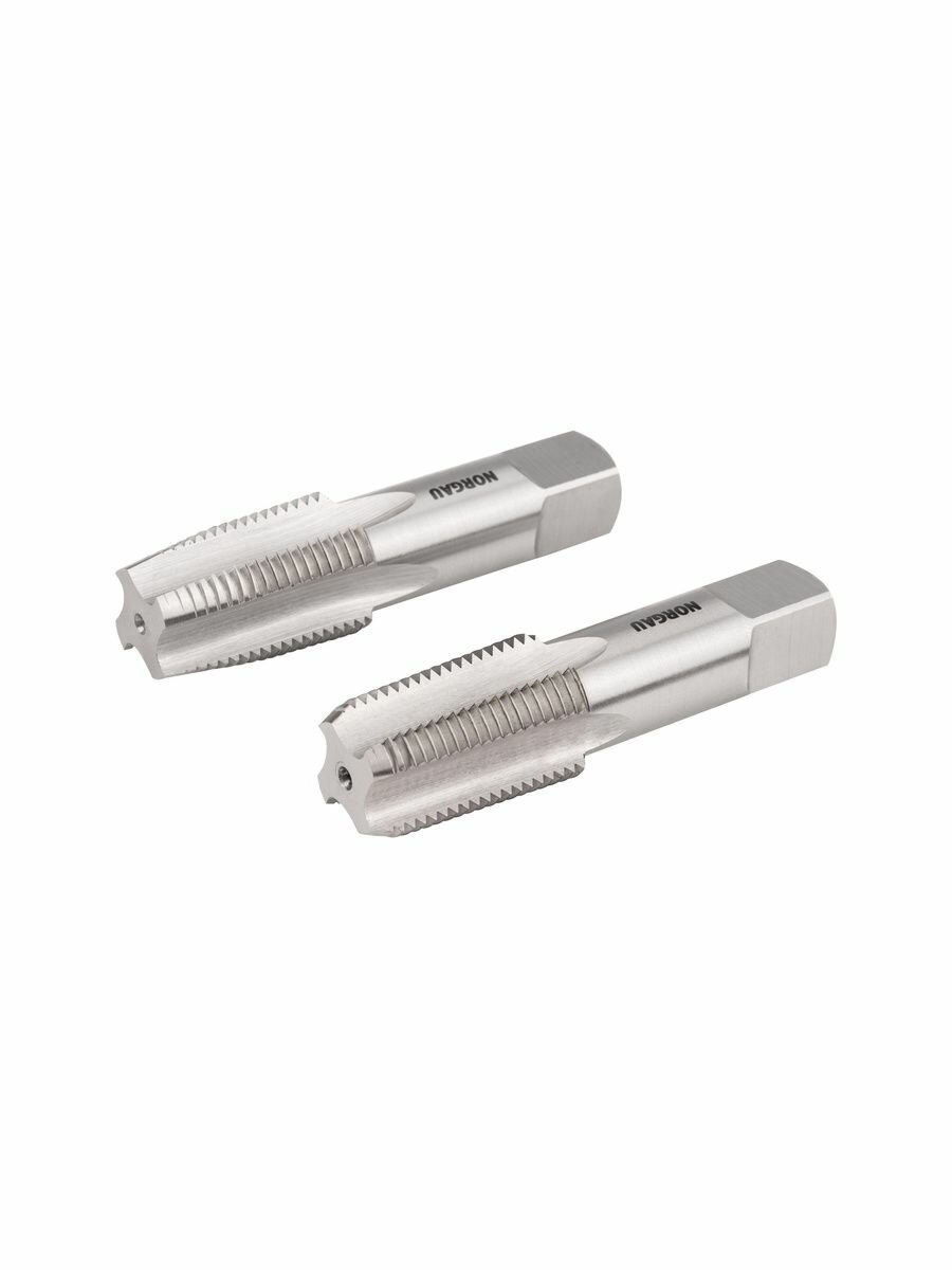 Набор конических ручных метчиков NORGAU Industrial NPT3/8x18, HSS, 2 предмета