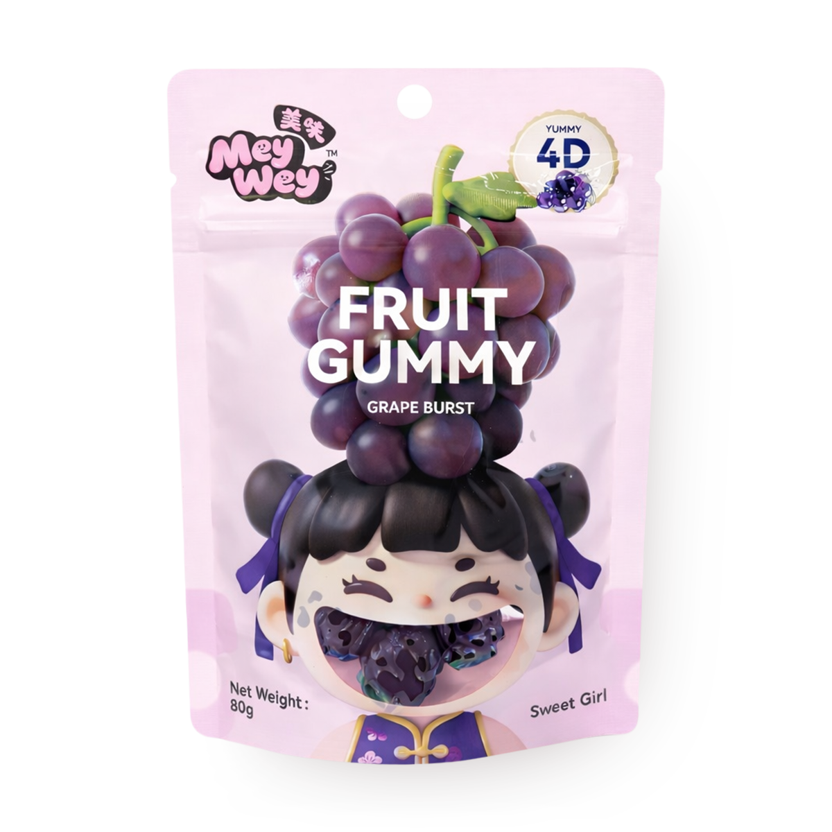 Мармелад жевательный Mey Wey 4D со вкусом винограда