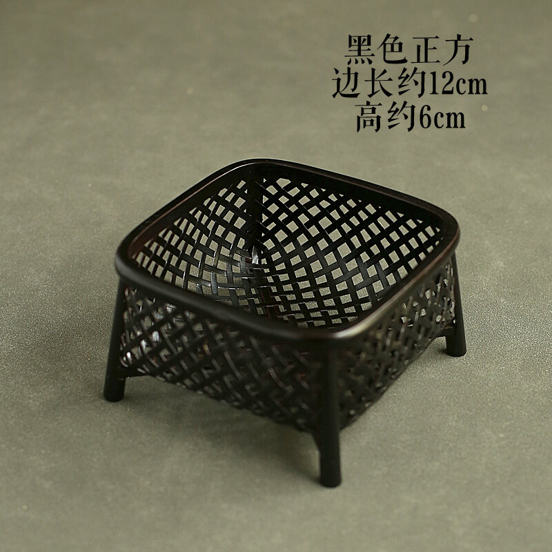 Винтажная фруктовая корзина, бамбуковая подставка для чая и закусок, маленькая фруктовая корзина, маленькая бамбуковая корзина для конфет и выпечки, плетеная вручную бамбуковая корзина с крышкой, коробка для закусок.