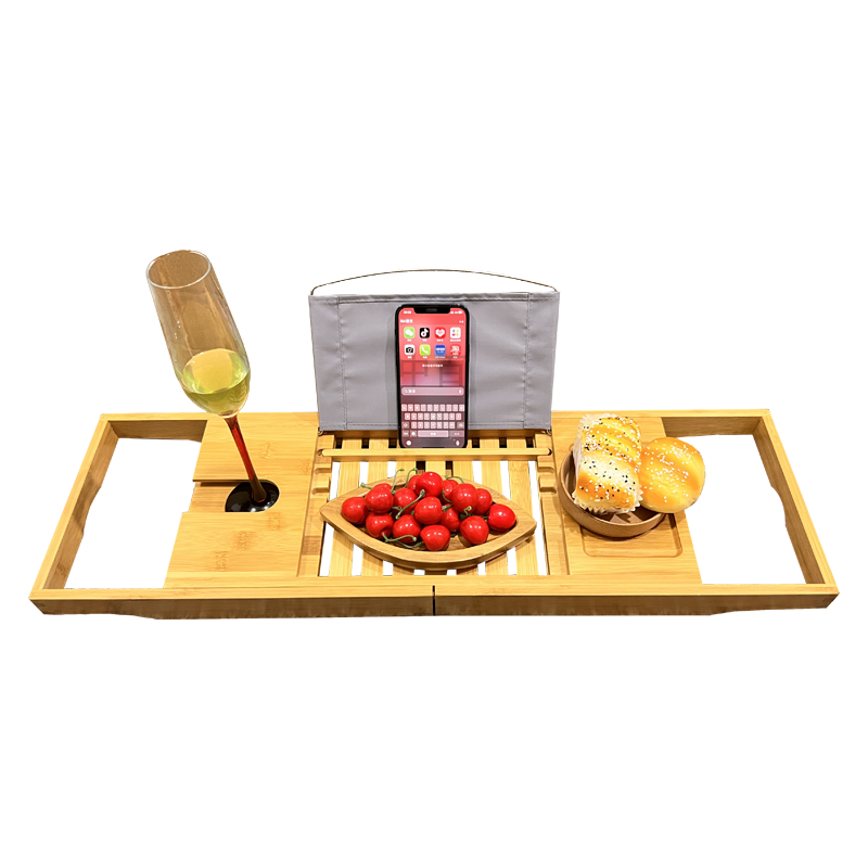 Бамбуковая нескользящая выдвижная полка для ванны, деревянная подставка для хранения в ванной, полка для ванны в ванной комнате.