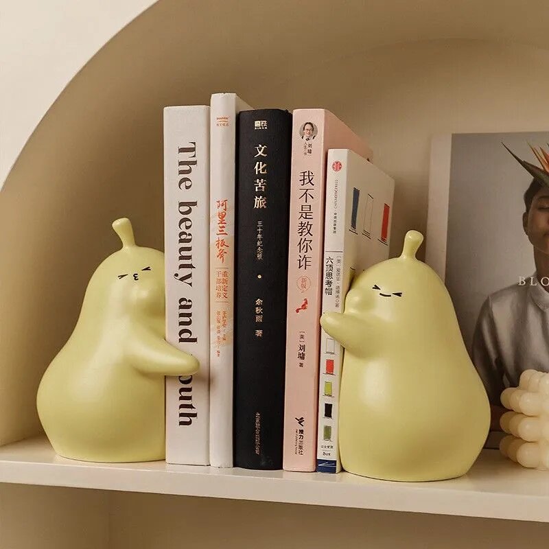 Керамический книгодержатель, подставка для книг, желтый, 1 шт. — фото 1