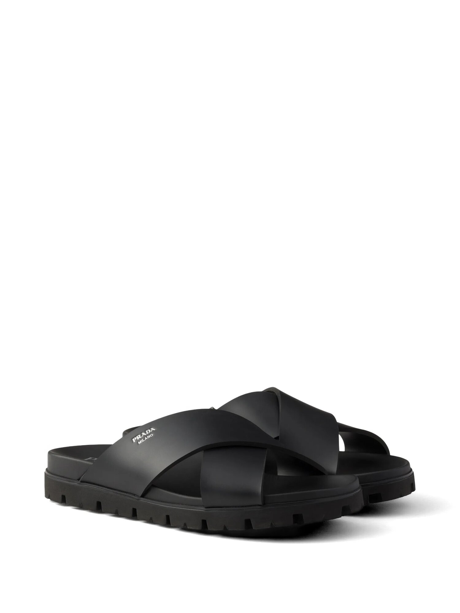 Шлёпанцы Prada Crisscross rubber slides, размер 8 UK — фото 1