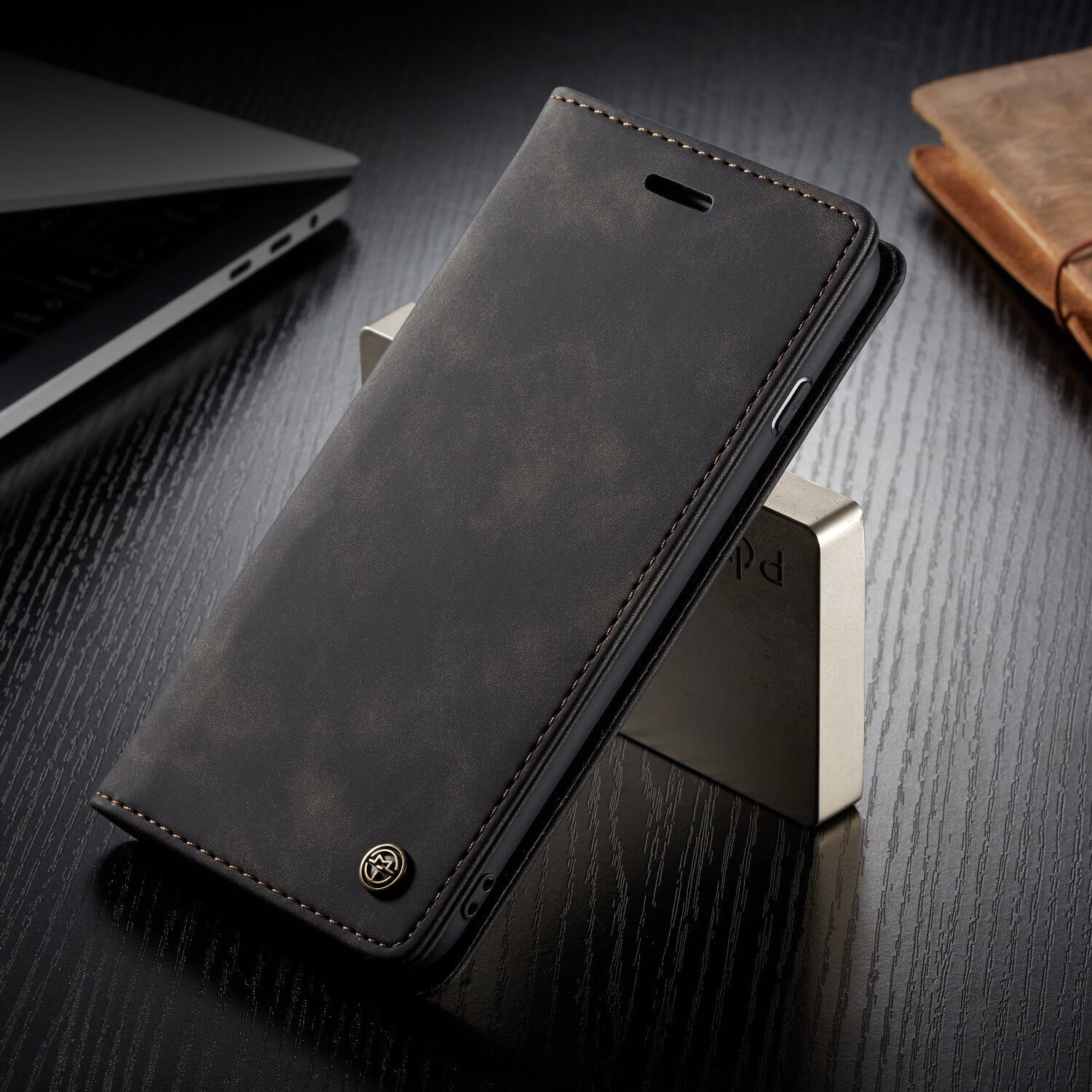 Чехол-книжка CaseMe Matte iPhone 6 Plus/6S Plus черный