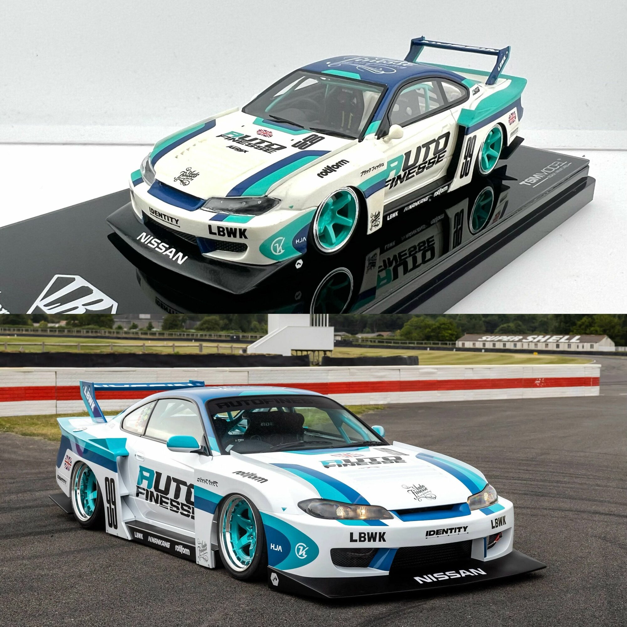 TSM Nissan LB-Super Silhouette S15 SILVIA Auto Finesse 1:43 Автомобильная модель