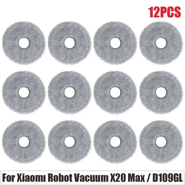 Запчасти для робота-пылесоса Xiaom X20 Max/D109GL, основной ролик, боковая щетка, фильтры Hepa, швабра, тканевые мешки для пыли