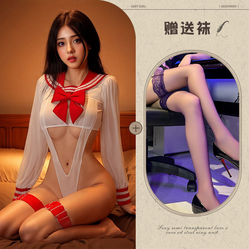 Костюм для ролевых игр, сексуальный дизайн, кружевные вставки (18+)