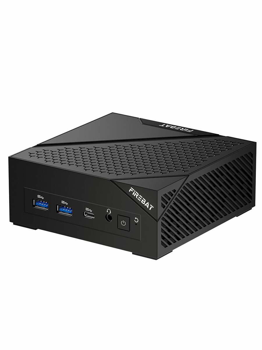 Мини-ПК FIREBAT AM02, Ryzen 5, 16ГБ LPDDR5 RAM, SSD512ГБ, Windows11Home, черно-сер