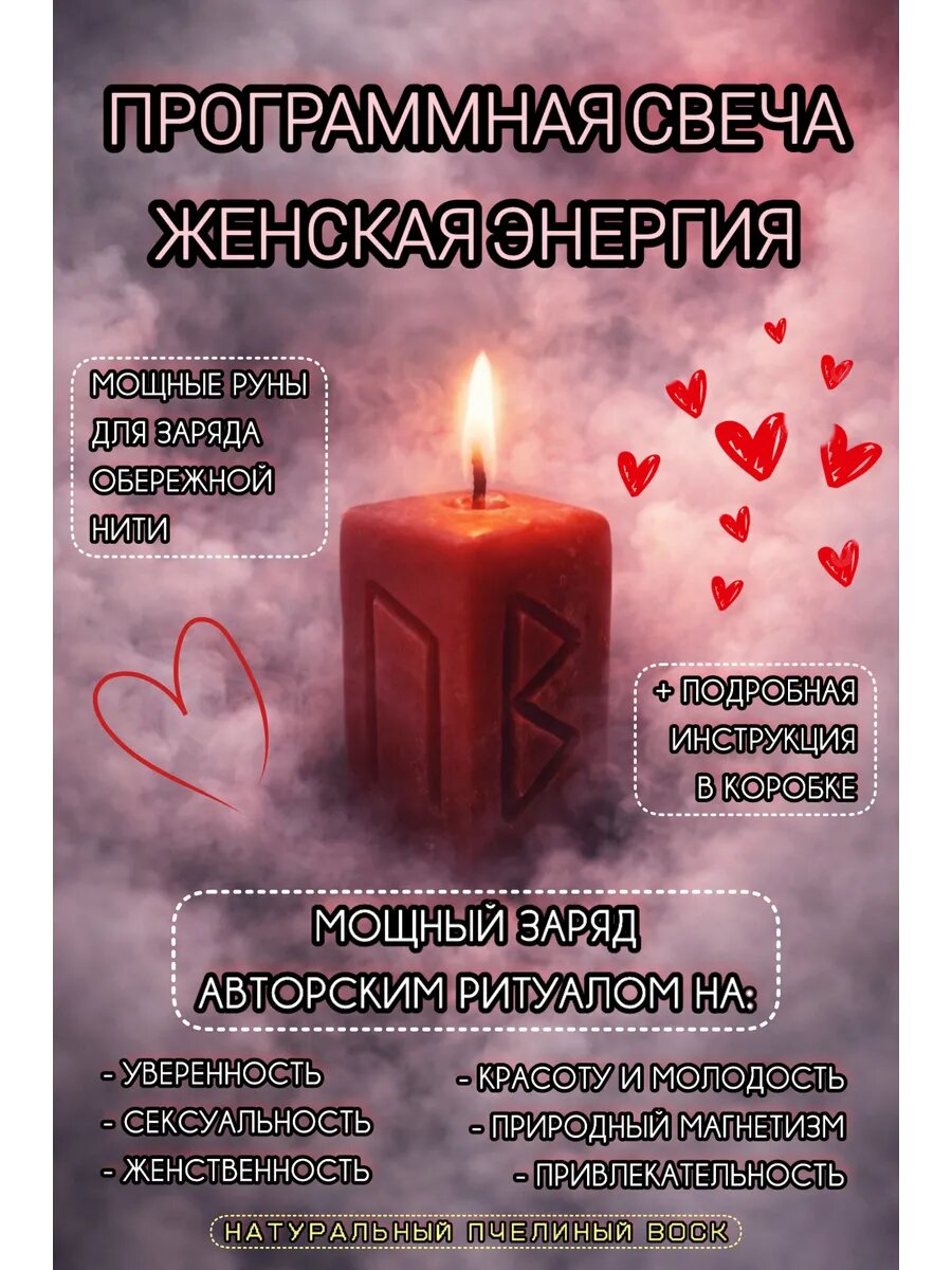 Свеча ритуальная «Щит от негатива и зла»