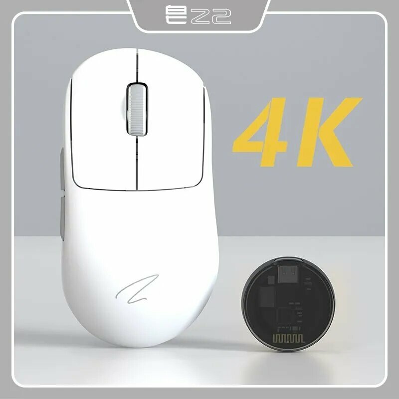 ZAOPIN Игровая мышь беспроводная ZAOPIN Беспроводная игровая мышь Z2, +4K приемник, Белый и серый, черный матовый, белый
