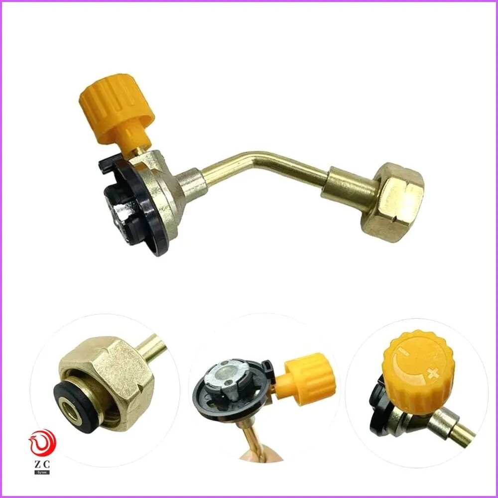 Клапан переходника газового бутана-прямой соединитель для заправки наружного газового баллона с металлическим корпусом, совместимый