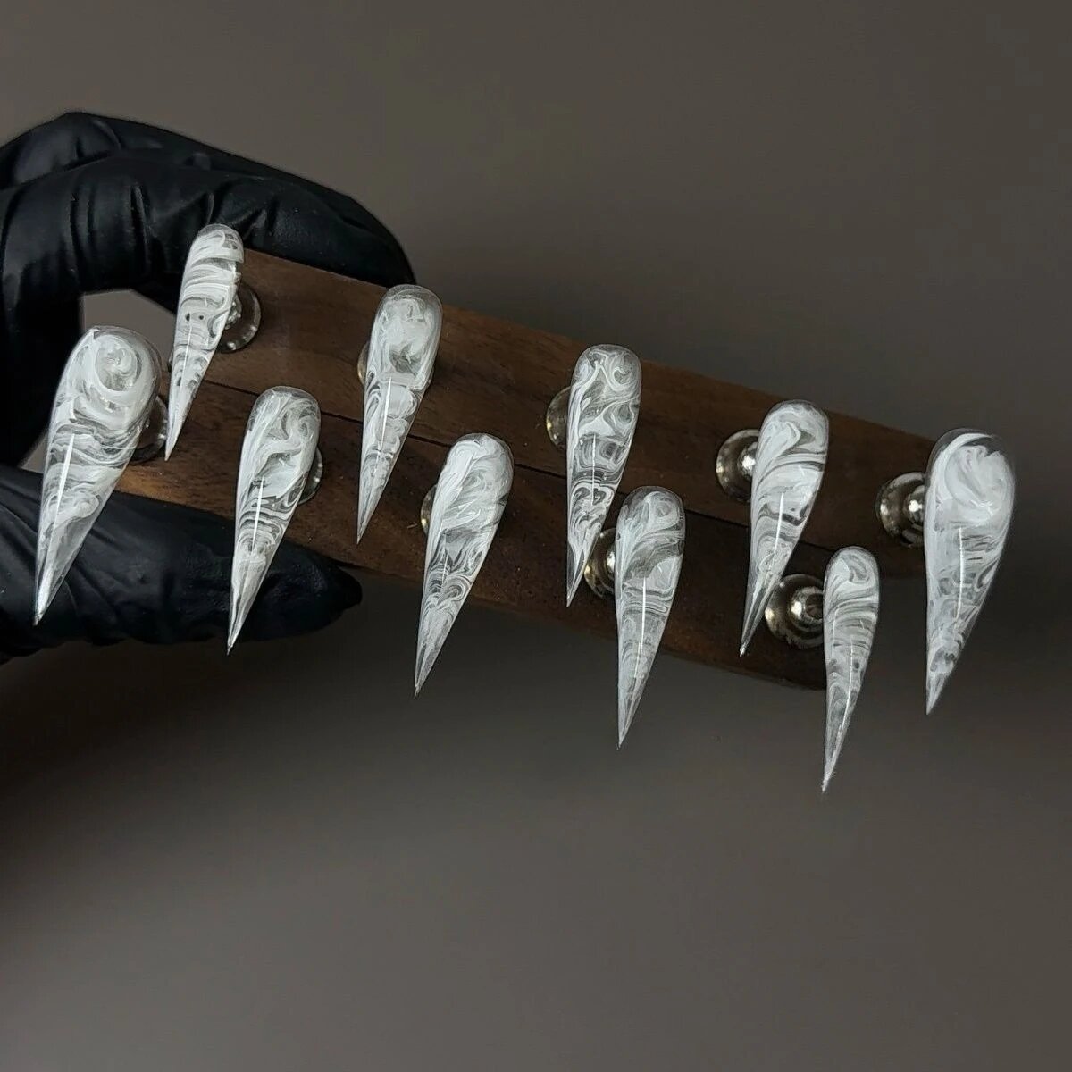 Накладные ногти белые 40mm-M