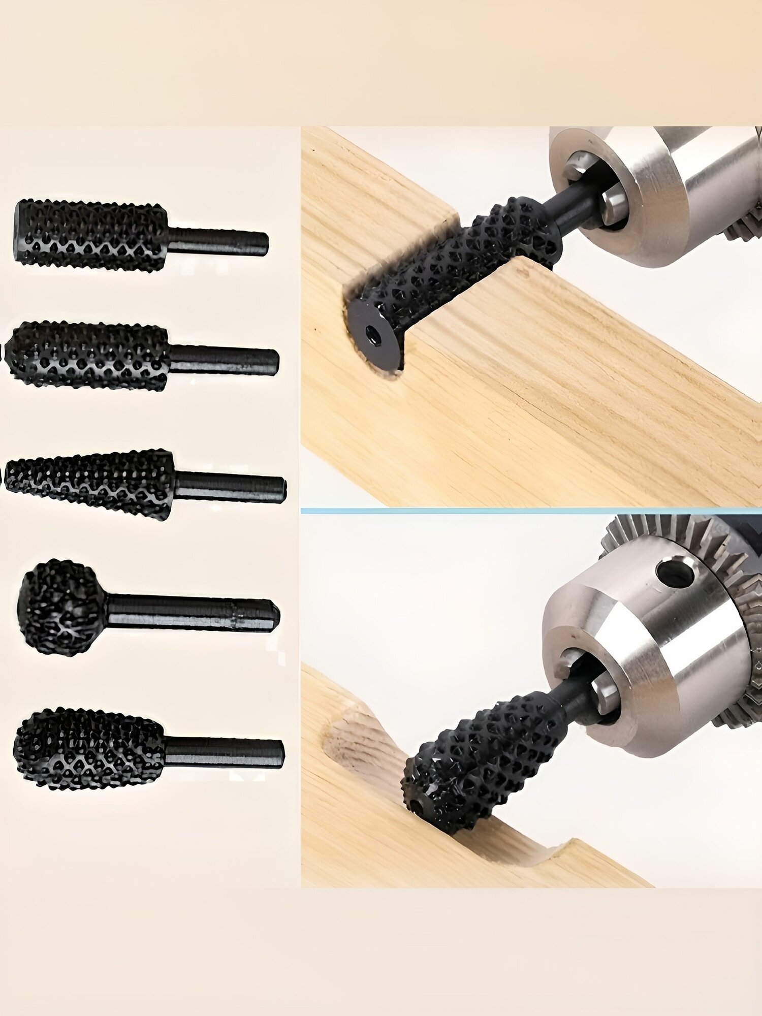 ZEPARO Набор инструментов для обработки древесины, 5 шт, с насадками для сверления и резьбы по дереву, ручные инструменты для столярных работ