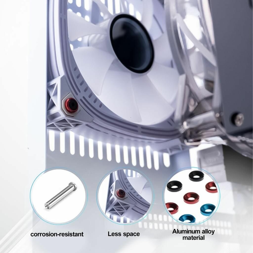 Набор винтов для вентиляторов ПК, красный