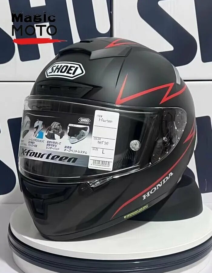 Shoei Мотошлем, цвет: красный, черный матовый, размер: XL