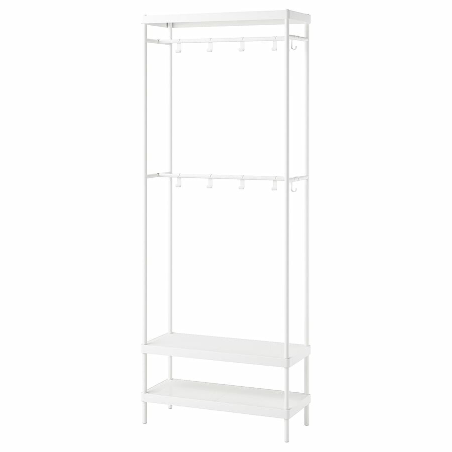 Вешалка для одежды и обуви IKEA MACKAPAR цвет белый, 78x32x200 см, 505.309.88