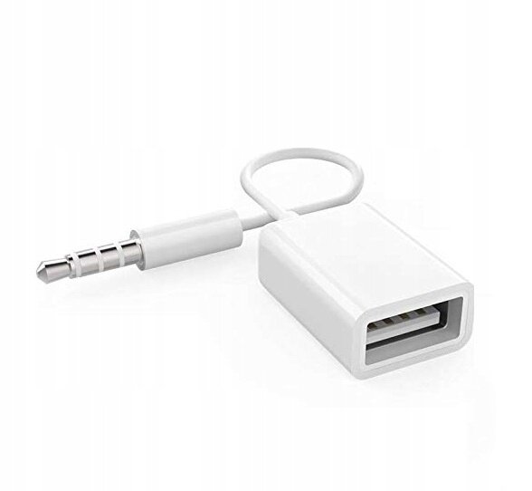 OTG Адаптер / Переходник USB (А) - Mini jack 3.5 / USB - (Вход / Мама / Гнездо) на AUX Jack 3.5mm (Выход / Папа / Штекер) / Звуковой кабель адаптер юсб - аукс джек 3.5мм / Для подключения игровых наушников с выходом USB Type-B (папа)