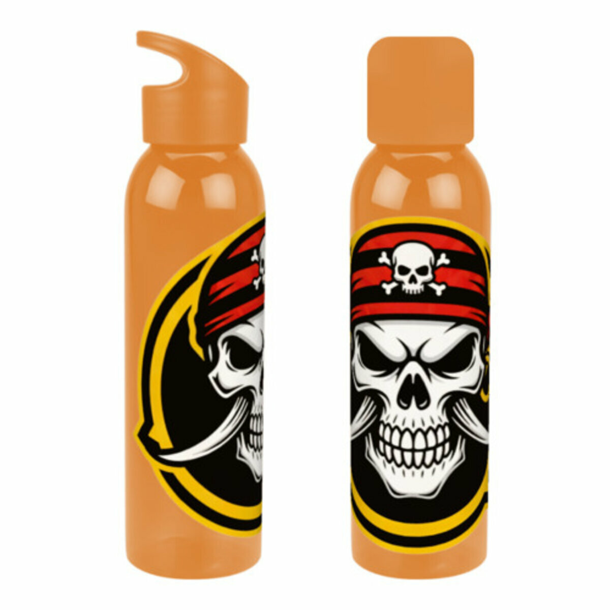 Бутылка для воды «Pirate Skull дерзкий пиратский череп» (оранжевый)