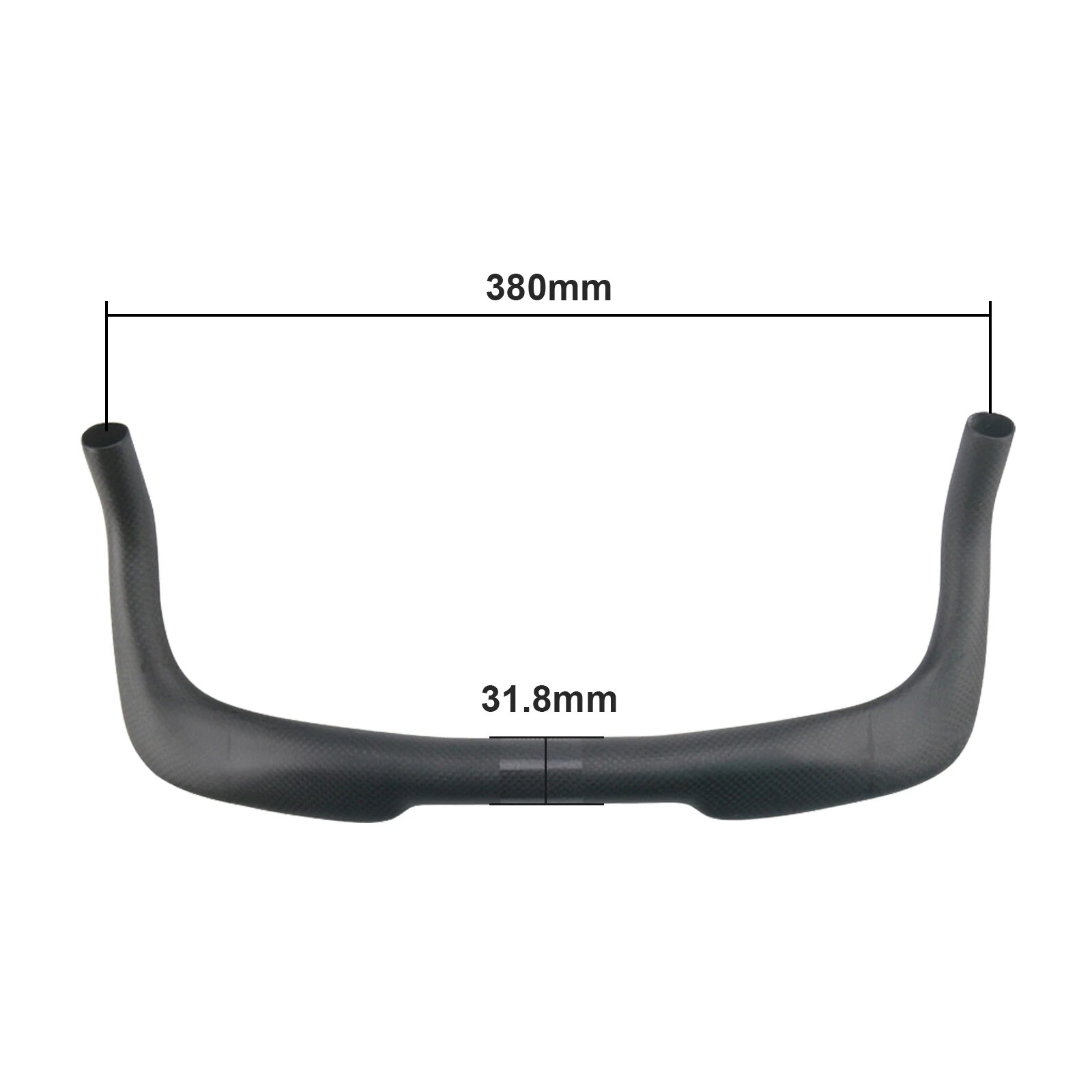 Карбоновый руль без логотипа 31.8 черный 3K 3K Matte 380mm