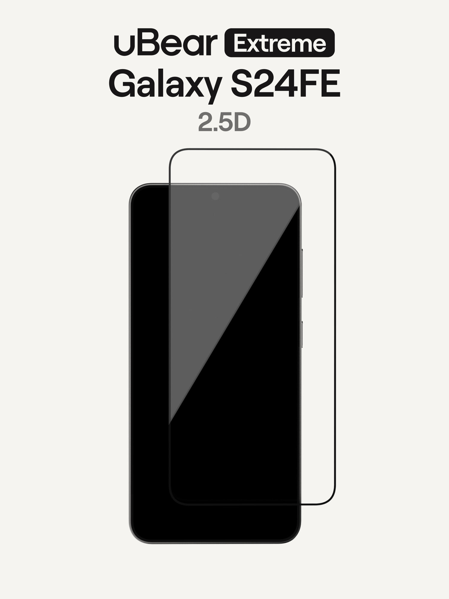 Стекло защитное uBear Extreme Nano Shield для Samsung Galaxy S24FE, алюмосиликатное
