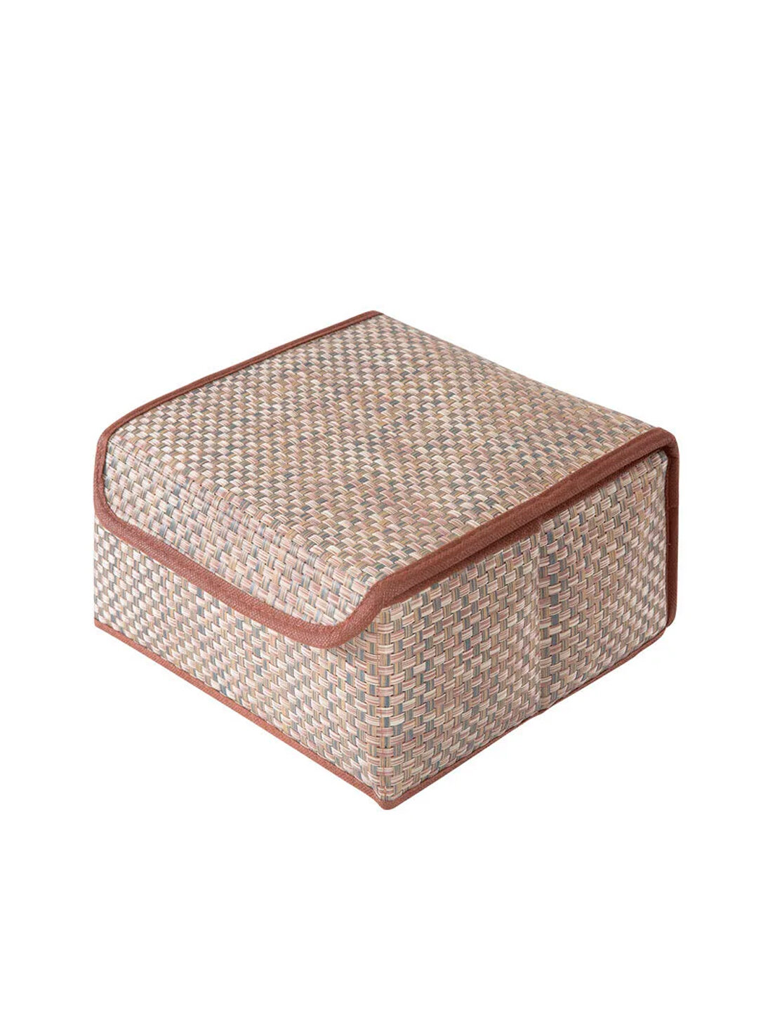Коробка для хранения Casy Home Ротанг с крышкой 27x25x12см, цвет бежевый