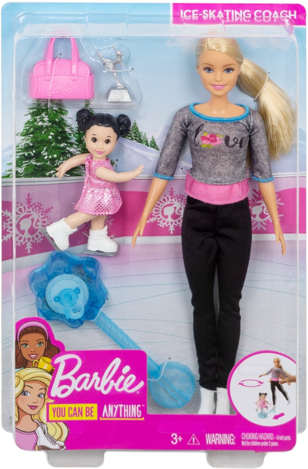 Набор игровой Barbie Спортивная карьера Барби-тренер по фигурному катанию FXP38 Mattel